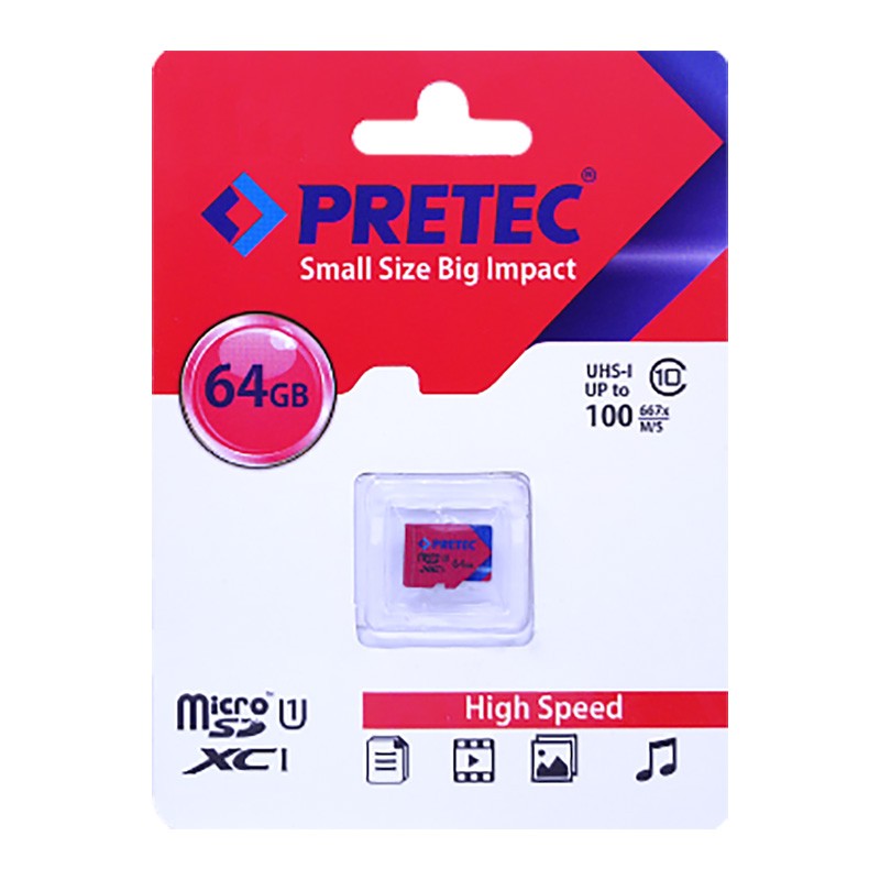 کارت حافظه پرتک Pretec High Speed ظرفیت 64 گیگابایت | ایساتیس پلاس
